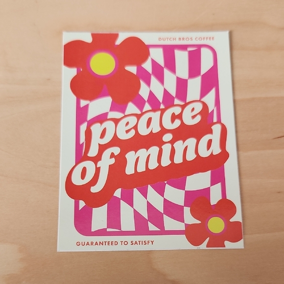 Dutch Bros | Design | Dutch Bros Coffee Peace Of Mind Sticker | Poshmark